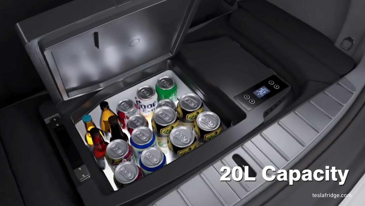 Tesla Model 3 Camping Setup: the portable fridge specially designed to ...